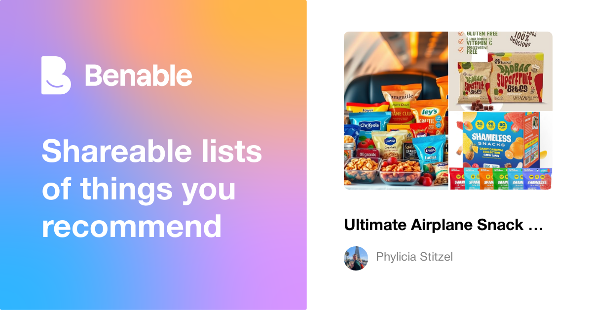 Ultimate Airplane Snack List