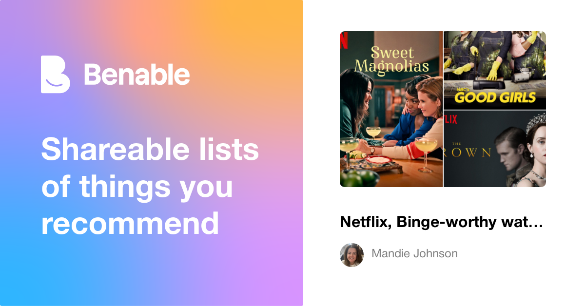 Netflix, Binge-worthy watches...
