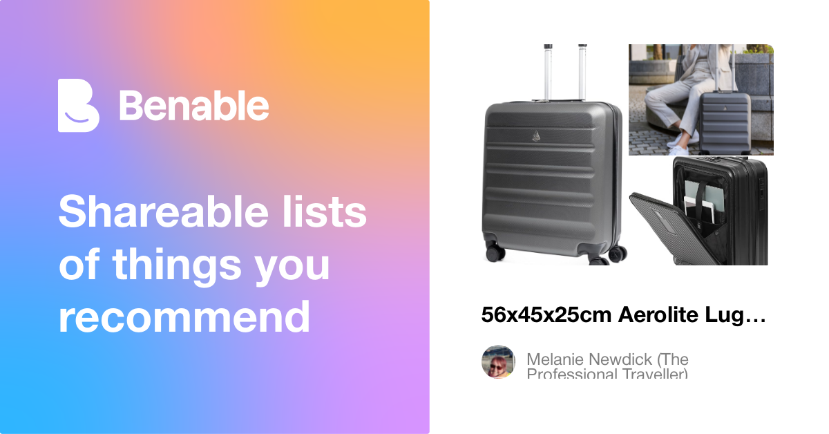 56x45x25cm Aerolite Luggage - Overhead Locker Size