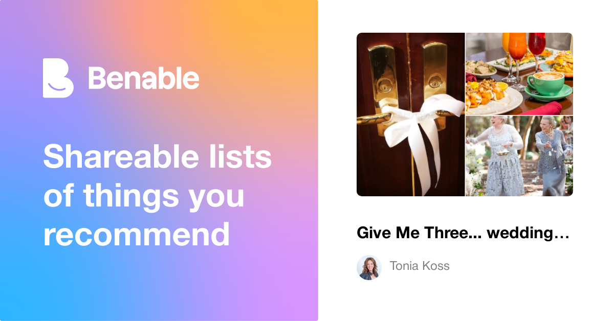 Give Me Three... wedding ideas