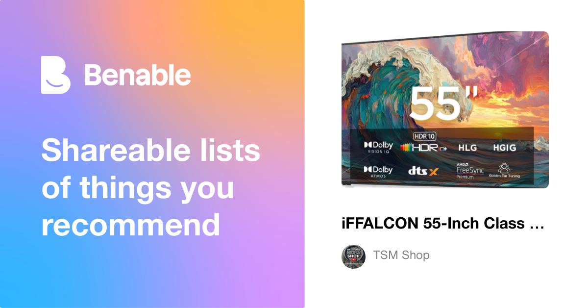 iFFALCON 55-Inch Class QLED 4K Smart TV, Ultra-Slim Picture Frame TV ...