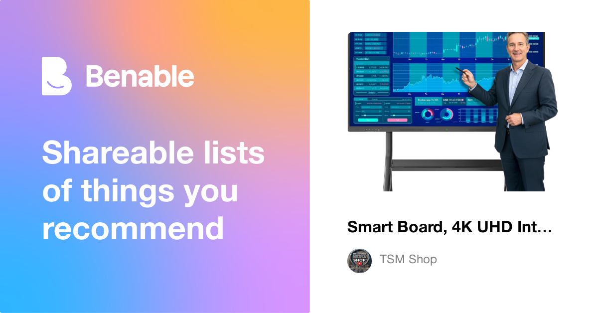 Smart Board, 4K UHD Interactive Touchscreen Whiteboard, Android13 ...