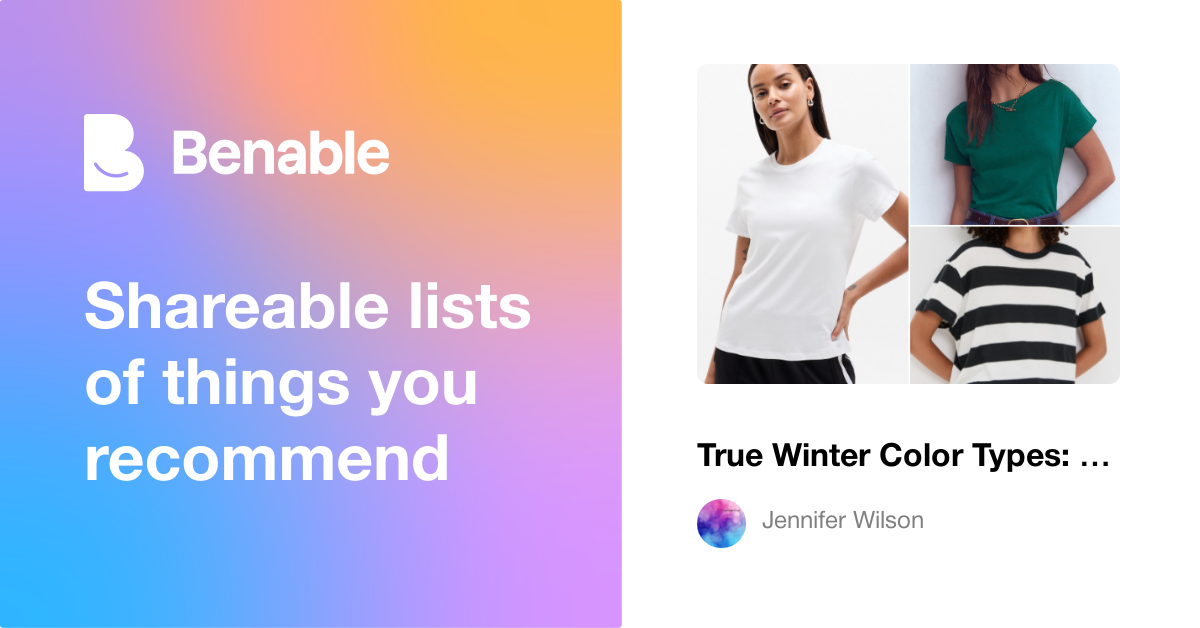 True Winter Color Types: Basic Tee Shirts