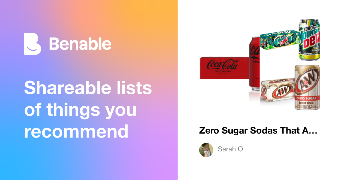 Zero Sugar Sodas That Actually Taste Good 🥤
