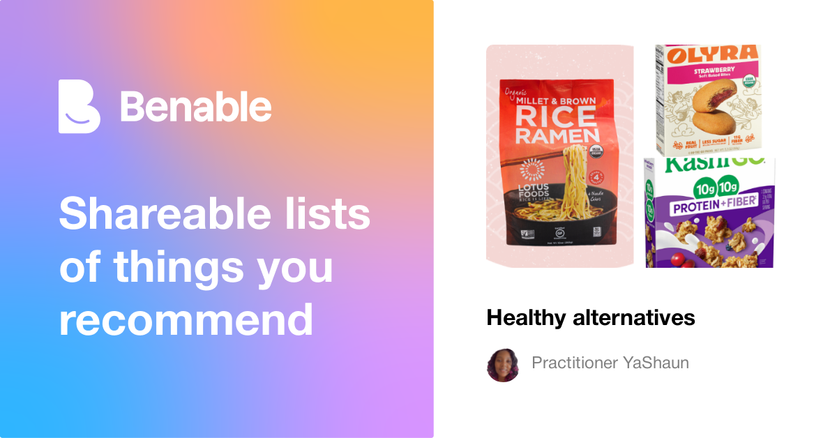 Healthy alternatives